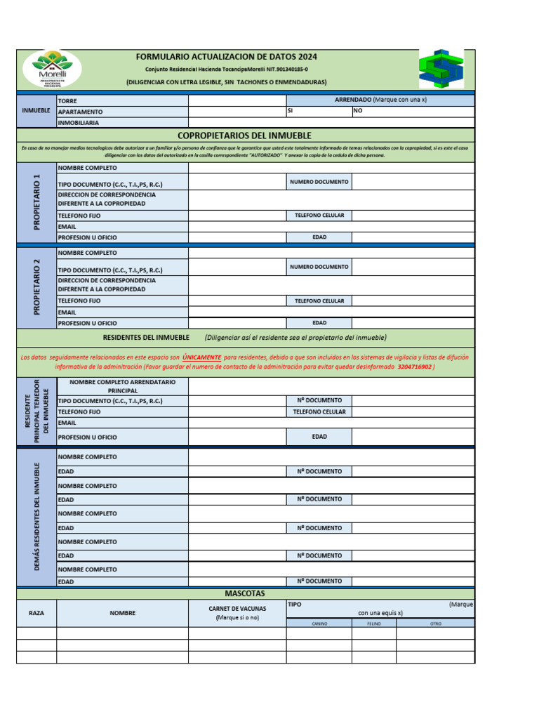 Formato Actualizado Censo 2024 | PDF
