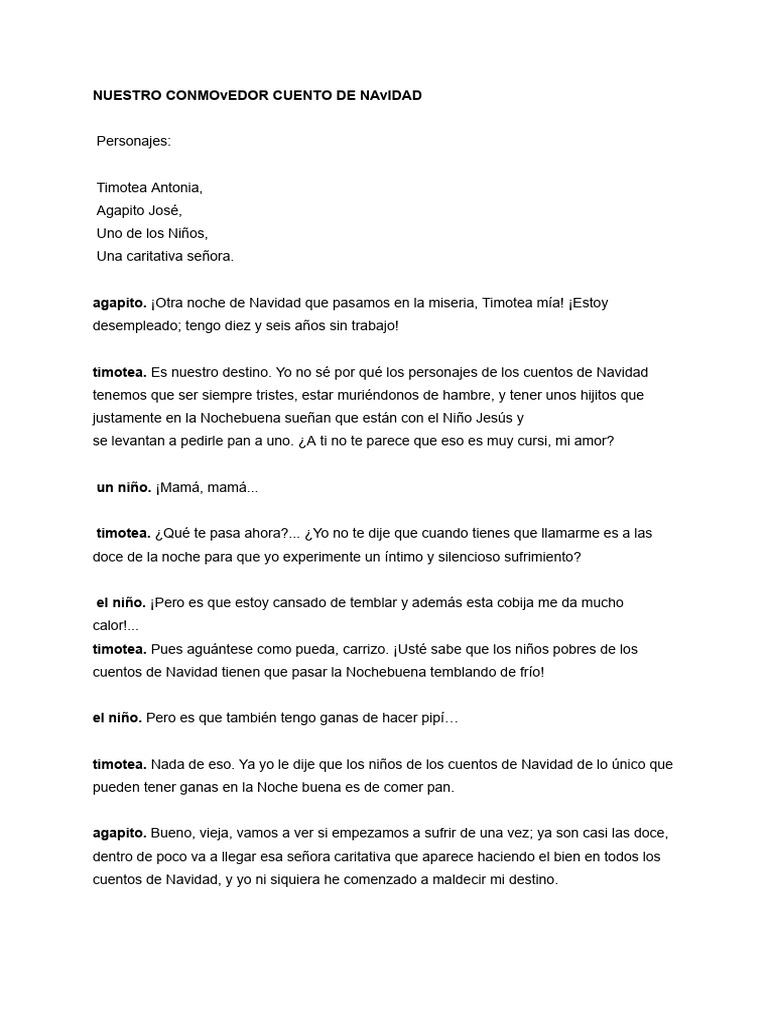 Cuento de Navidad: Miseria y Esperanza | PDF