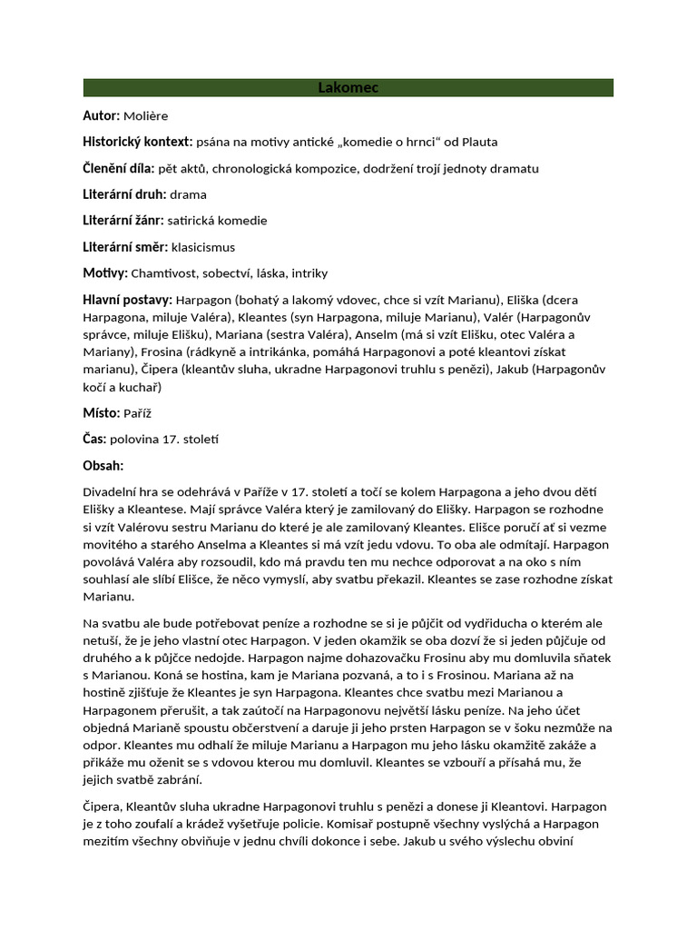 Lakomec | PDF
