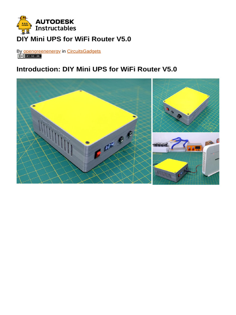 DIY Mini UPS For WiFi Router V5.0 - 18 Steps (With Pictures ...
