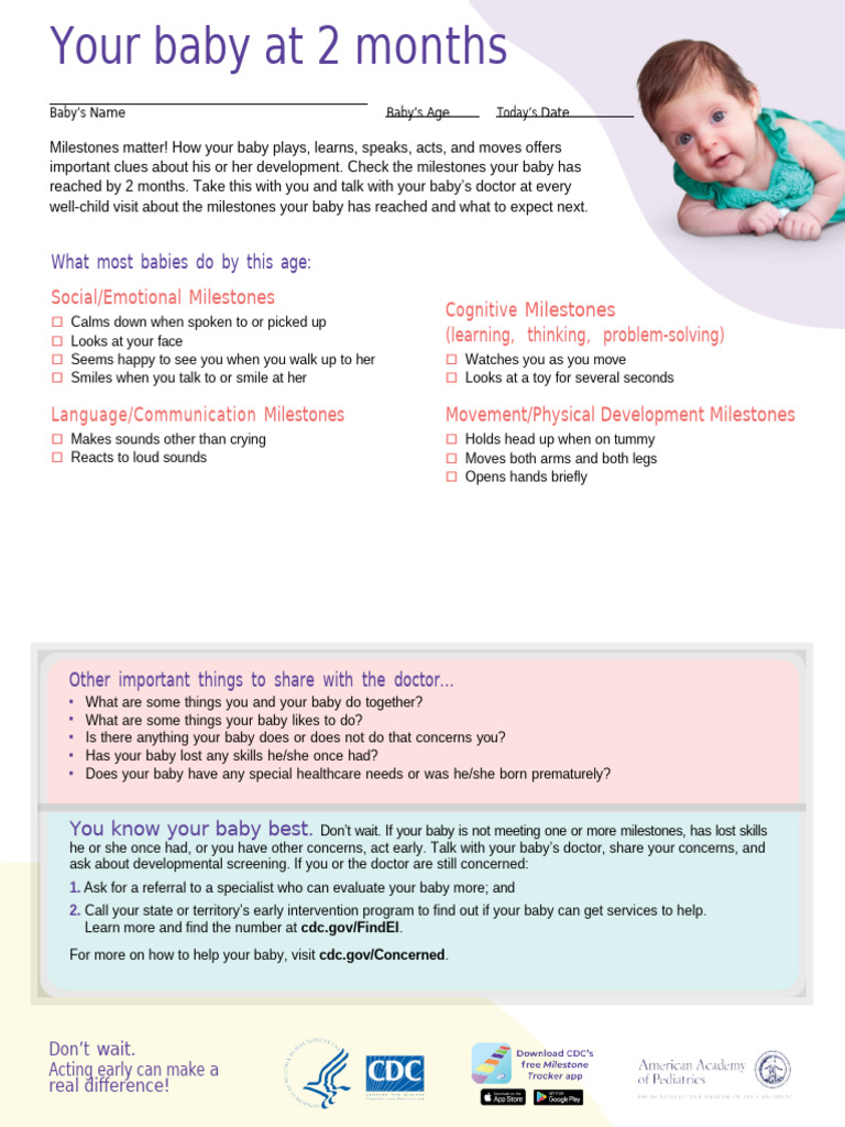 Milestones for Your 2-Month-Old Baby | PDF | Infants | Toys