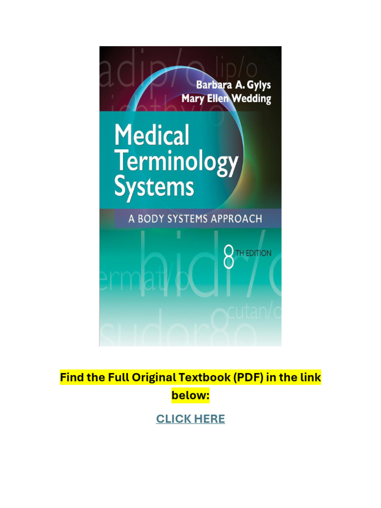 Medical Terminology Systems A Body Systems Approach 8th Edition PDF | PDF | Learning | Health Care