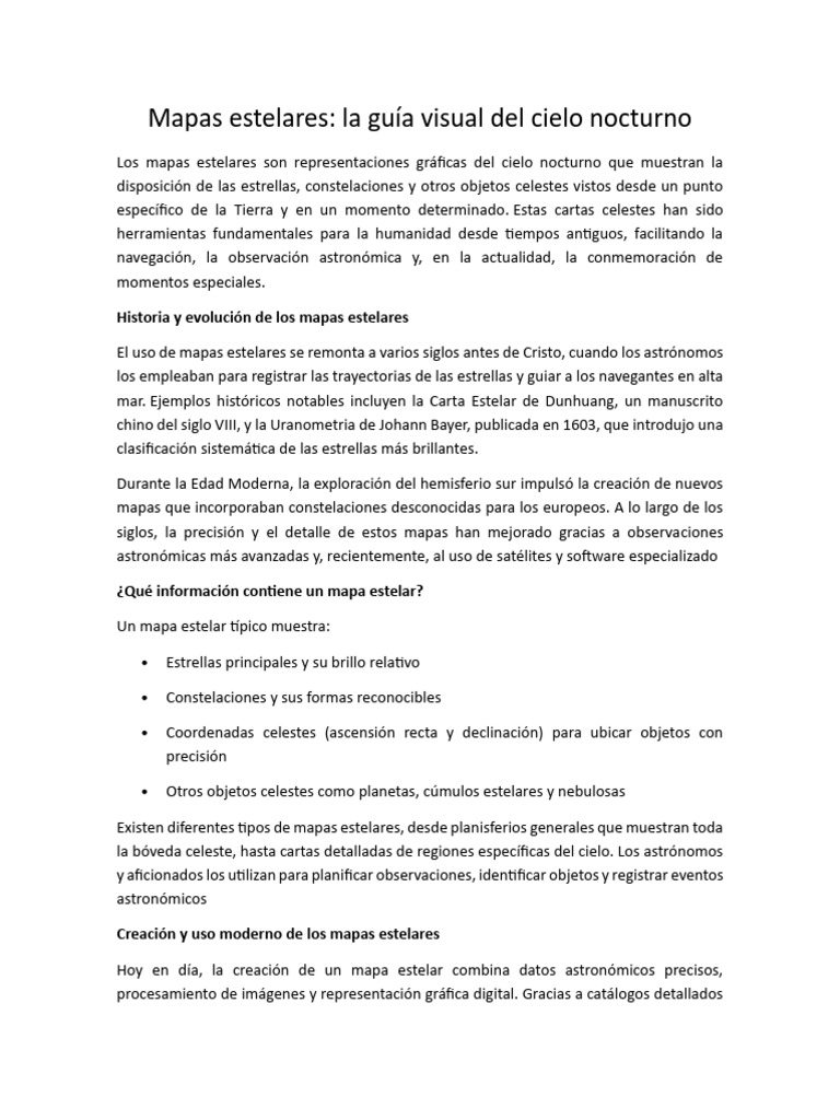 Mapas Estelares | PDF | Astronomía | Objetos astronómicos