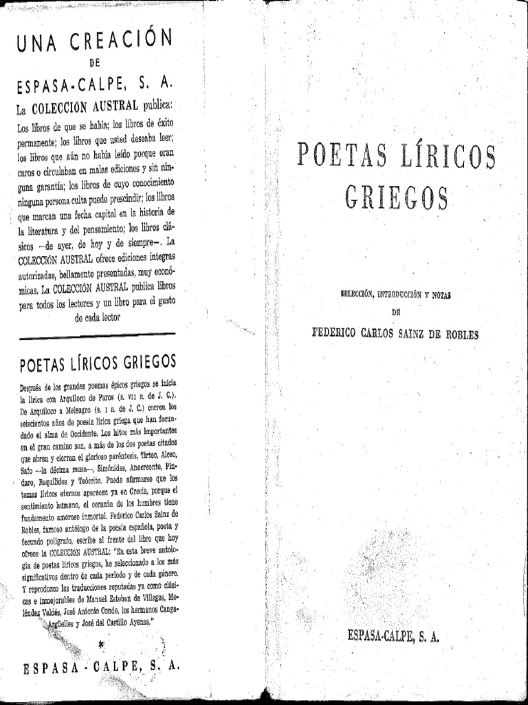 2 - Poetas Líricos Griegos | PDF