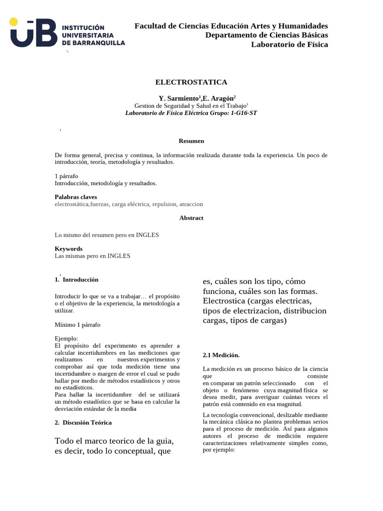Formato de Informe (1) Editado | PDF | Medición | Efecto fotoeléctrico