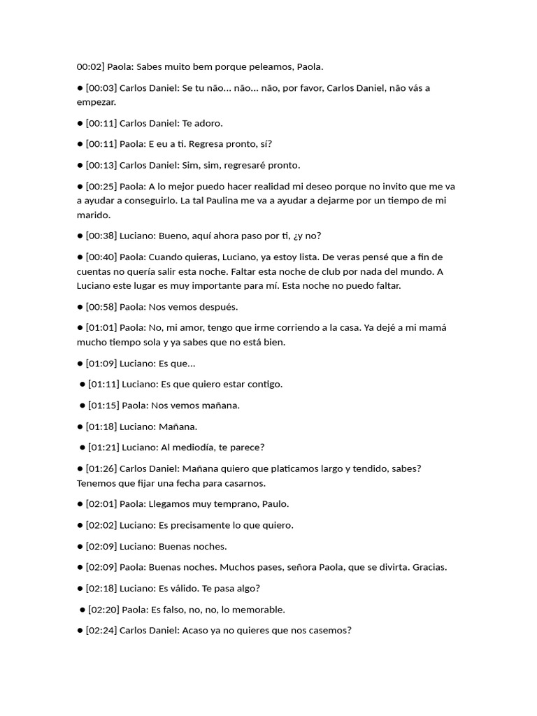 Dioalogo Da Novela Parte 2 | PDF