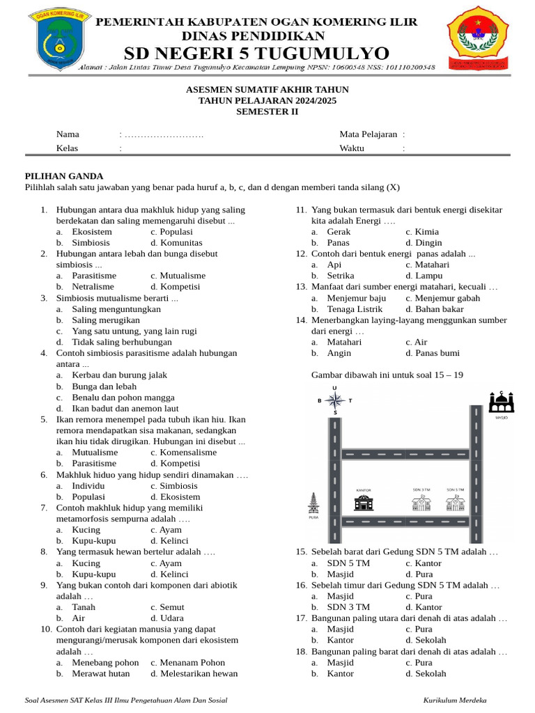 Soal Sat Kelas 3 Mapel Ipas | PDF