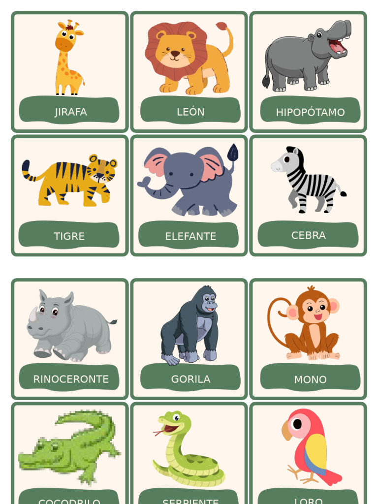 Tarjetas Didácticas Preposiciones de Lugar Animales Adorables Color ...