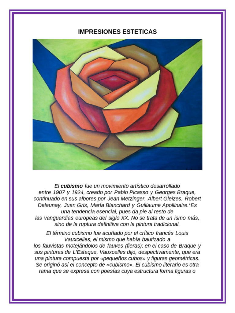 Cubismo: Orígenes y Características | PDF