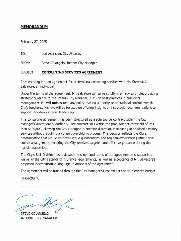 Consulting Services Agreement - Stephen Salvatore | PDF | Indemnity | Justice