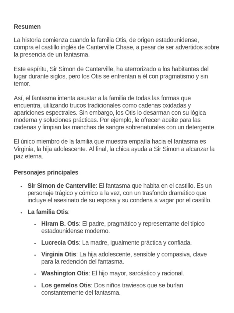 Resumen Libro | PDF | Fantasmas