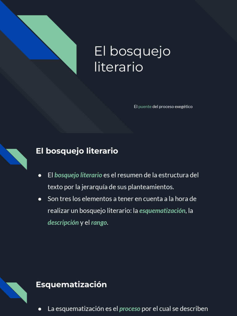 EBII (2024-02) Clase 1 - El Bosquejo Literario | PDF