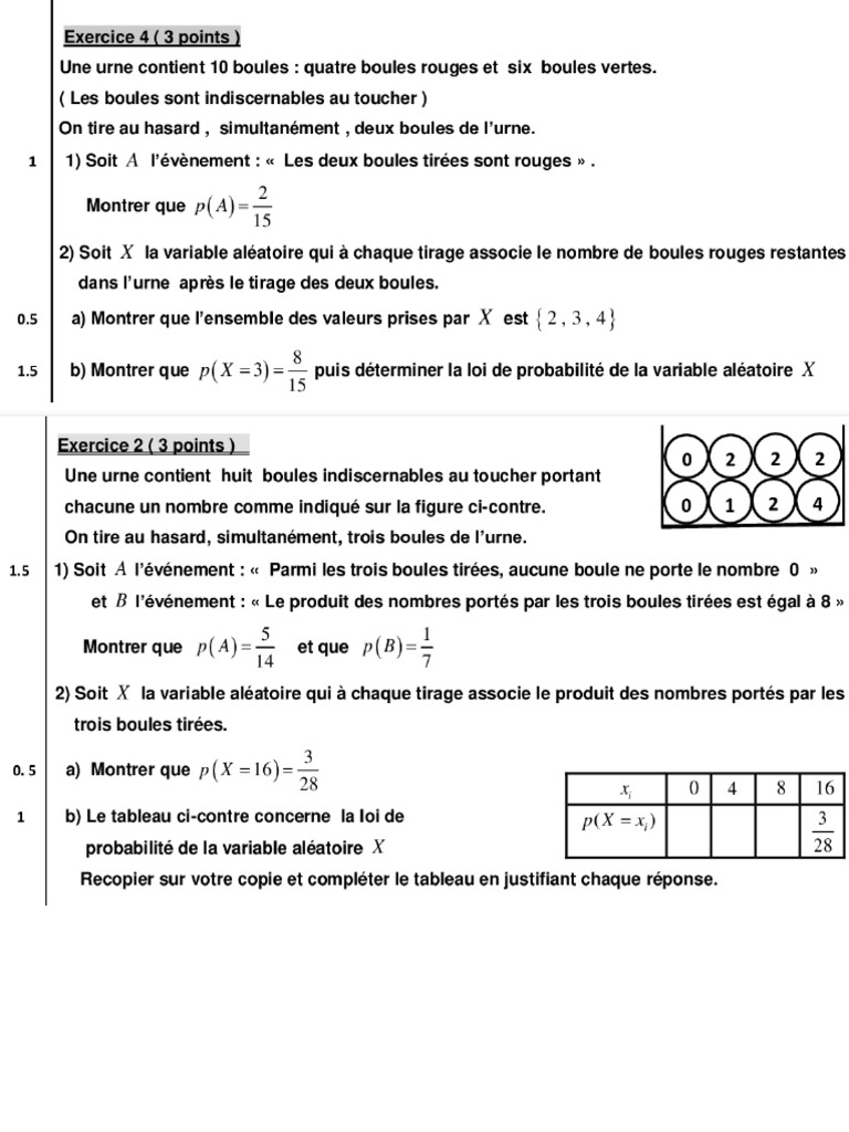 Exercice Probabilité | PDF