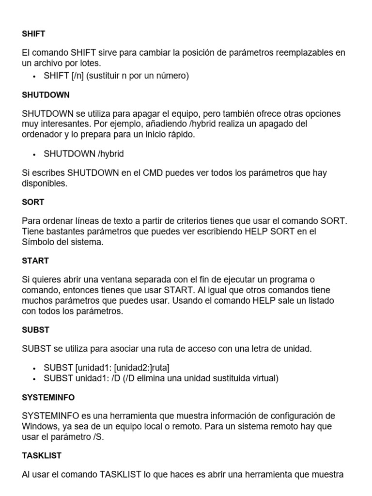 CMD Comandos 04 | PDF | Archivo de computadora | Software del sistema