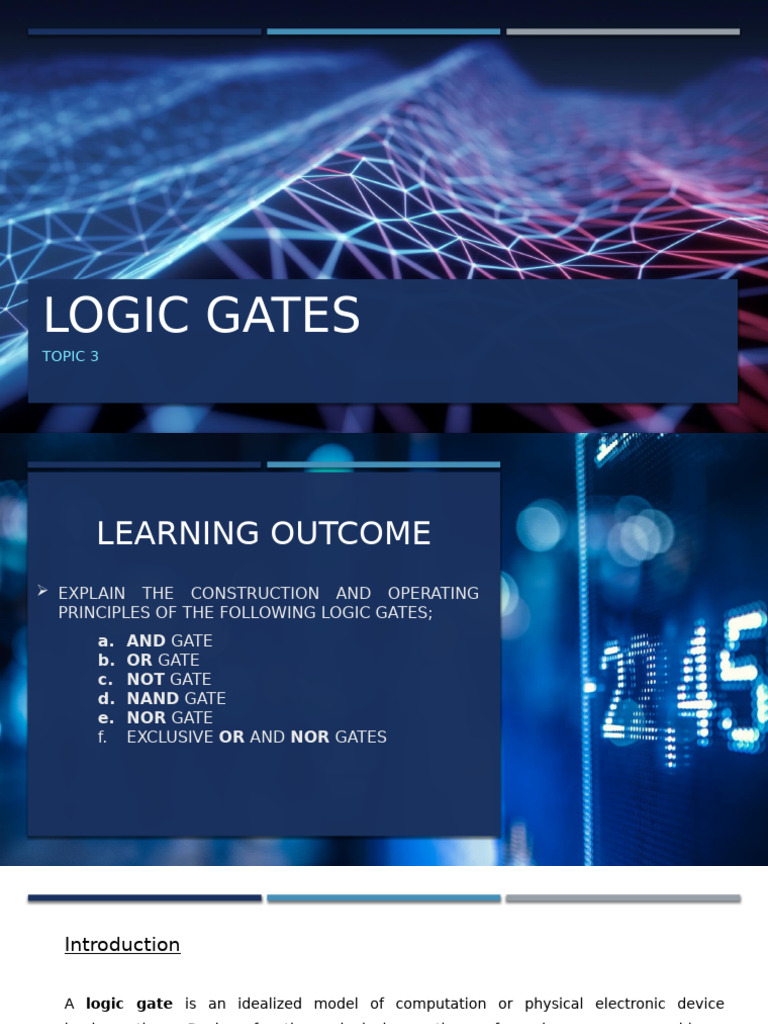 m6 Logic Gates Topic 3 | PDF | Logic Gate | Computer Engineering