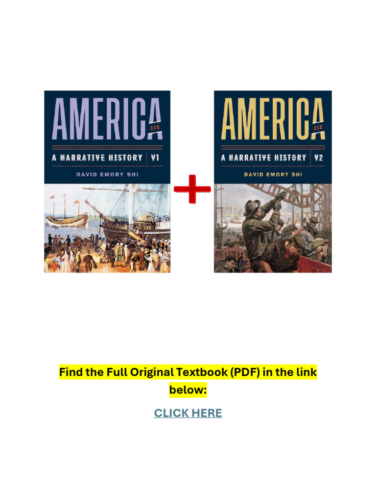 America A Narrative History 11th Edition Volume 1 and 2 | PDF | Progressivism In The United ...