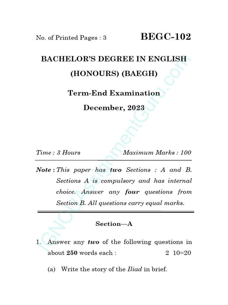 Dec 2023 BEGC-102 | PDF