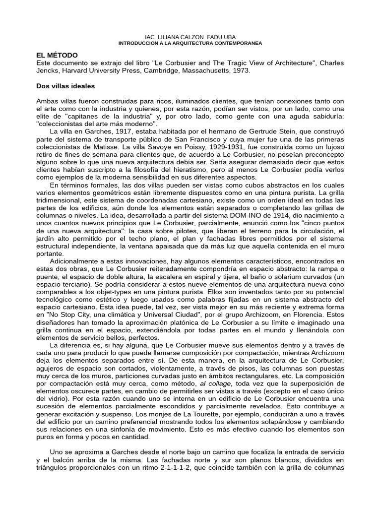 El método, de Charles Jencks (Análisis de arquitectura) | PDF