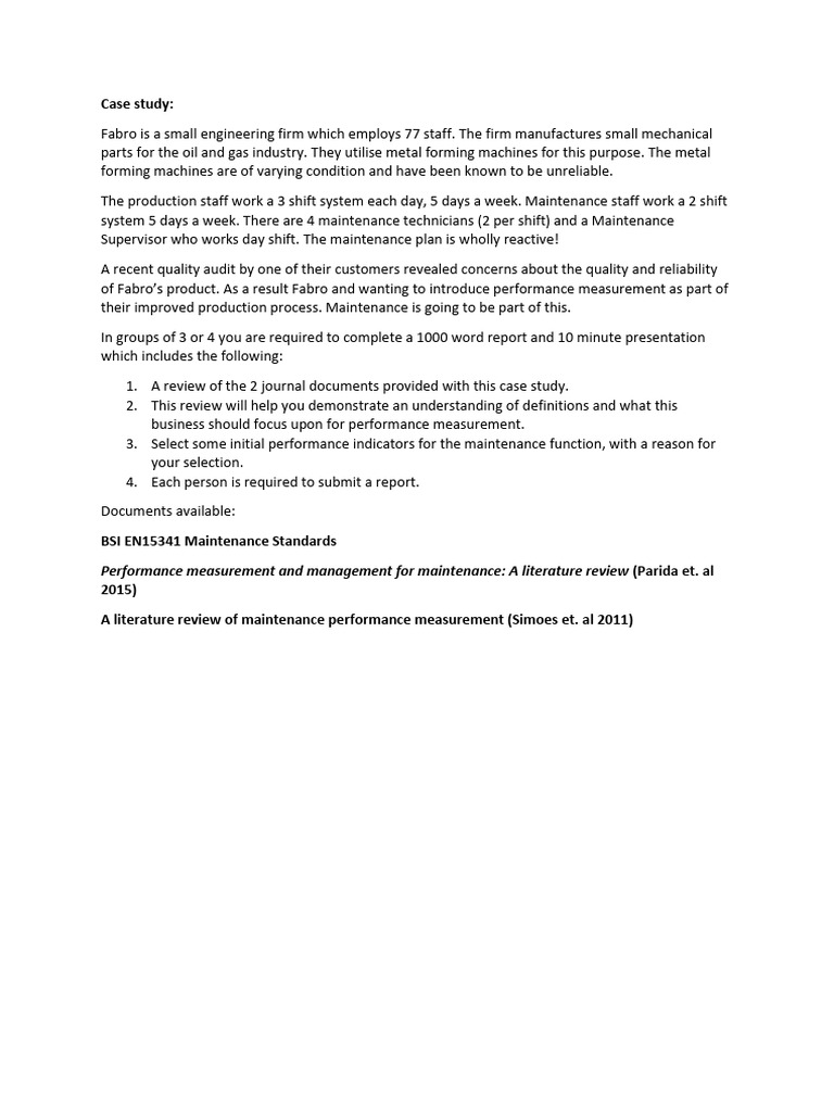 Case Study - Fabro | PDF