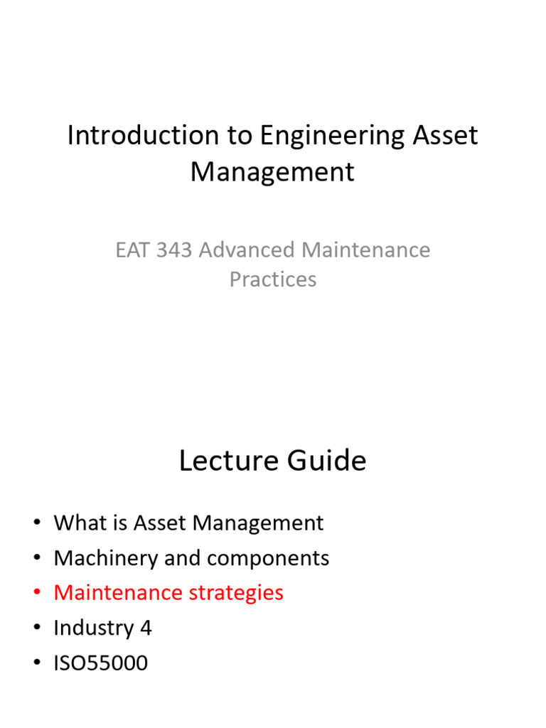 03 - Maintenance Strategies Week 4 | PDF | Reliability Engineering | Performance Indicator