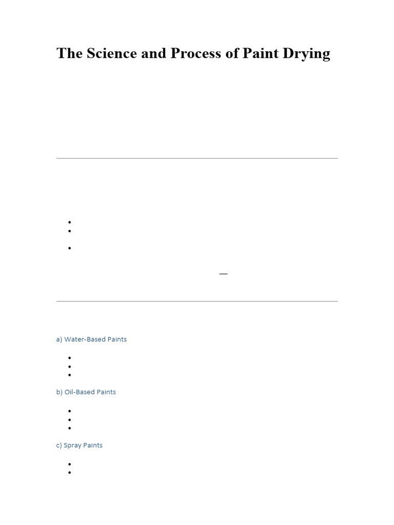 The Science and Process of Paint Drying | PDF | Paint | Evaporation