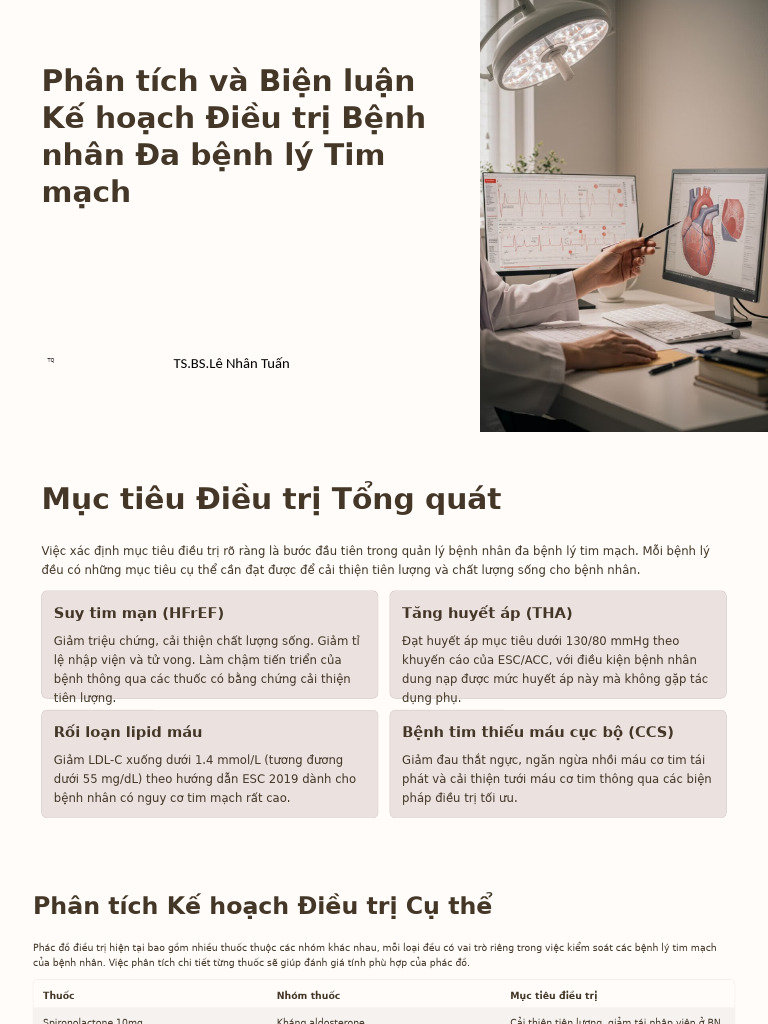 Phan Tich Va Bien Luan Ke Hoach DJieu Tri Benh Nhan DJa Benh Ly Tim Mach | PDF