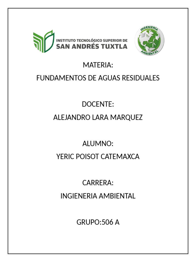 Operaciones Unitarias en Aguas Residuales | PDF | Aguas residuales | Agua