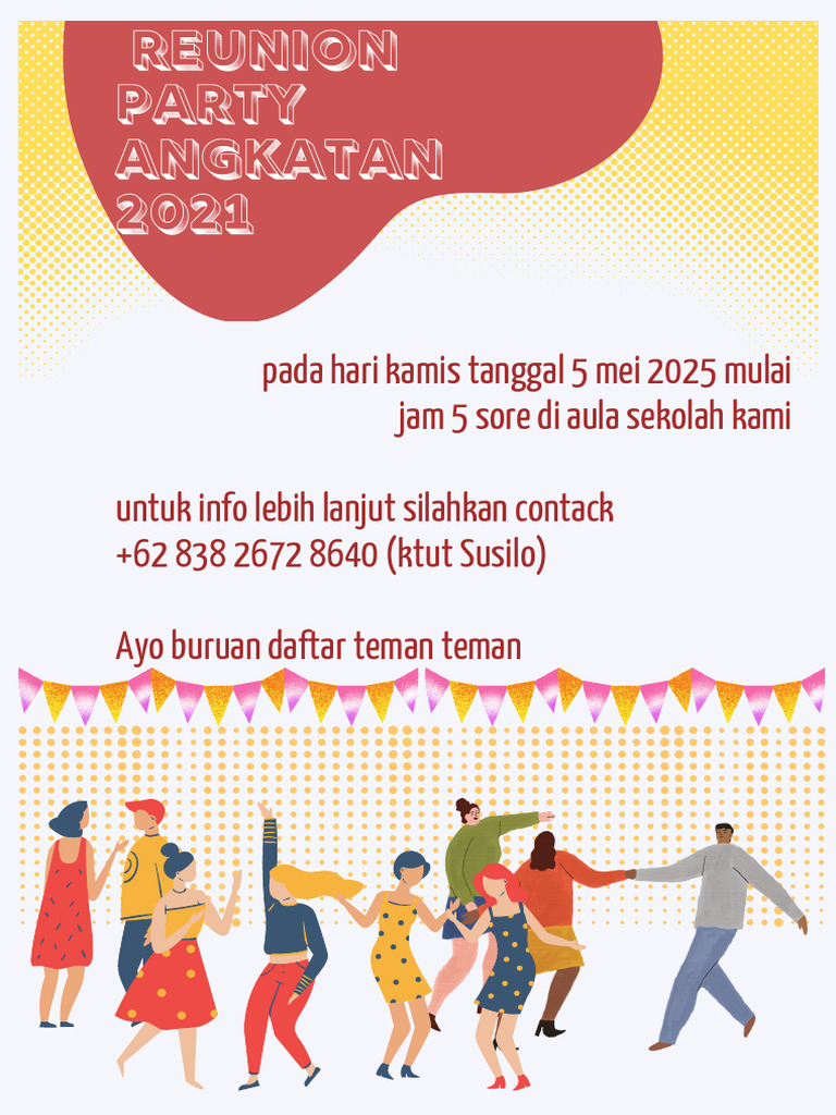 Party Reuni Akbar Grand Reunion School College Vintage Poster_20250123 ...