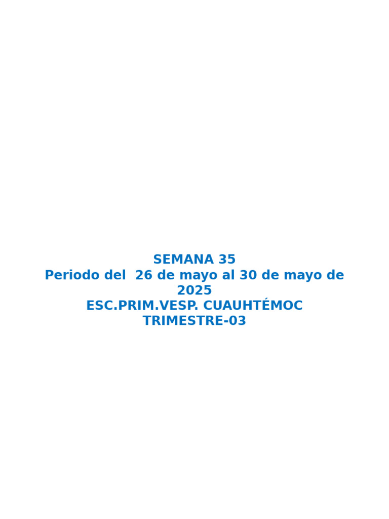 Proyecto SEM 35: Actividades y Metodología | PDF | México | Universo