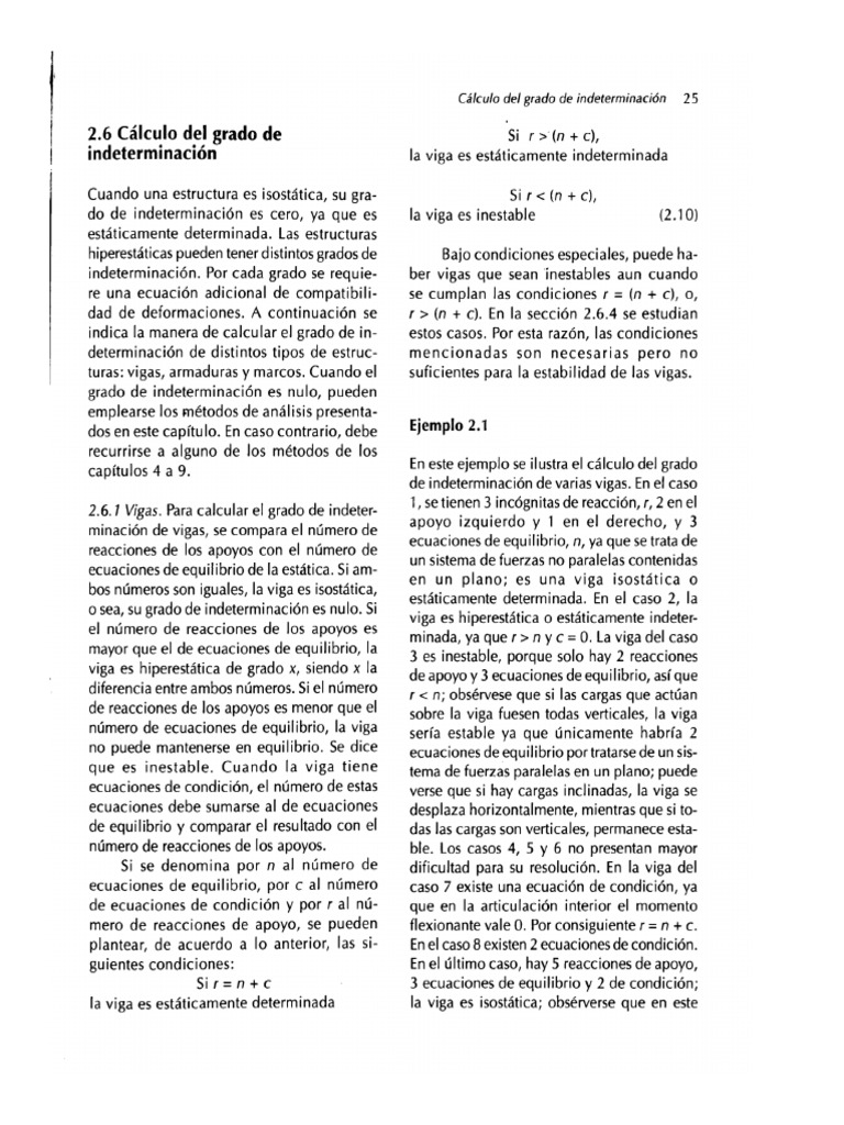Calculo de Grado de Indeterminacion | PDF