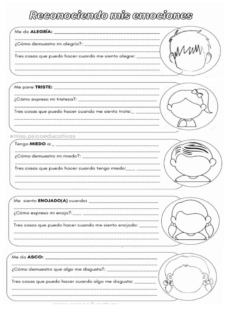 Reconociendo Mis Emocionis Pdf