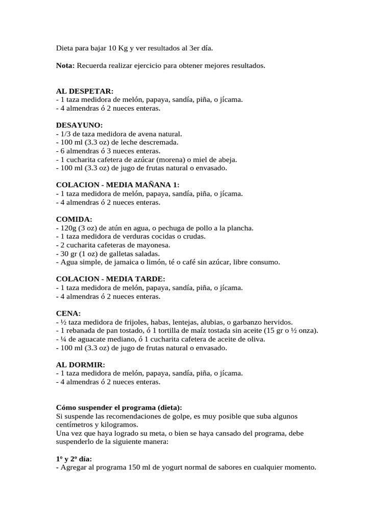 Dietas Del DR Bolio | PDF | Fruta | Alimentos