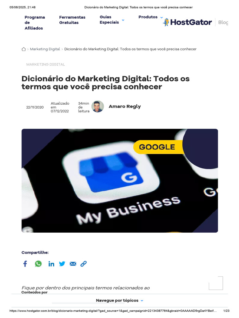 Dicionário Do Marketing Digital - Todos Os Termos Que Você Precisa Conhecer | PDF | Marketing ...