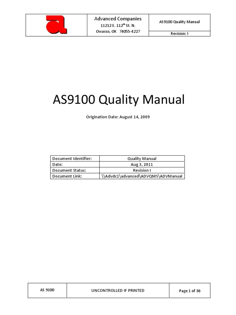 Advanced Quality Manual | Download Free PDF | Quality Management System | Audit