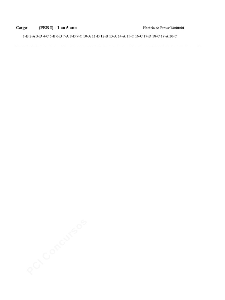PEB I & II Exam Answer Keys | PDF