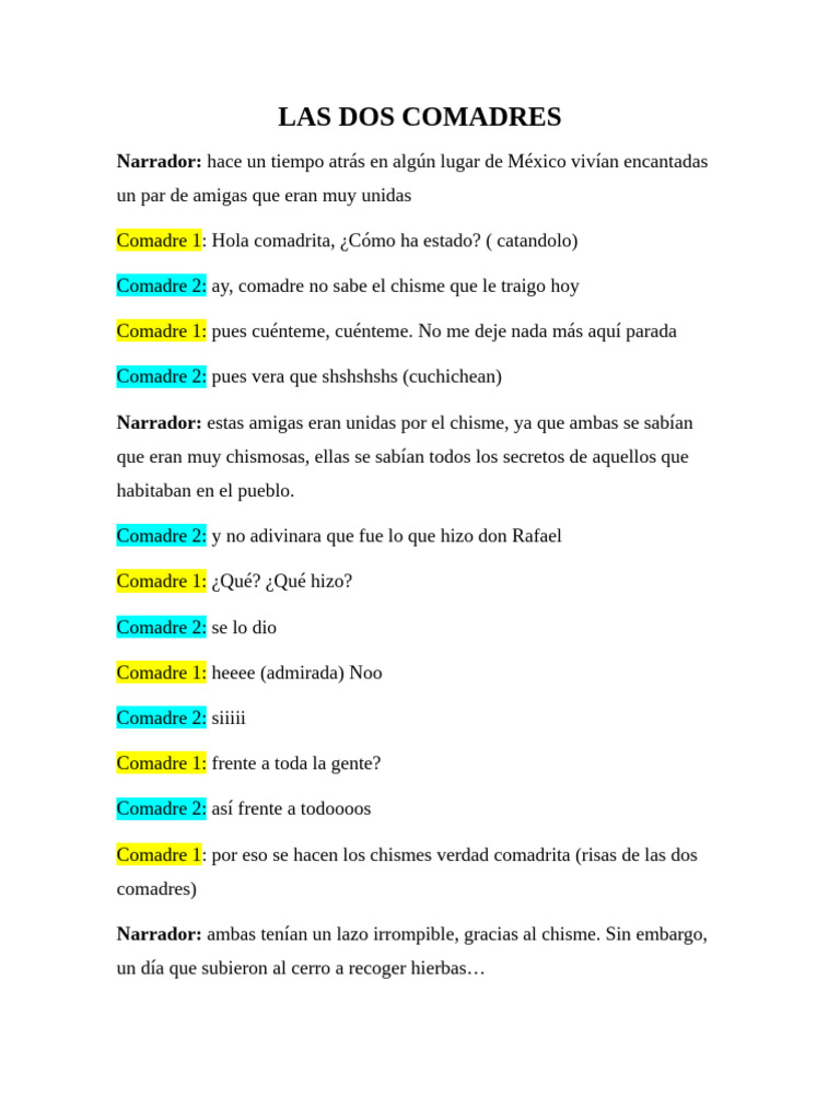 Leyenda de las Comadres de Piedra | PDF