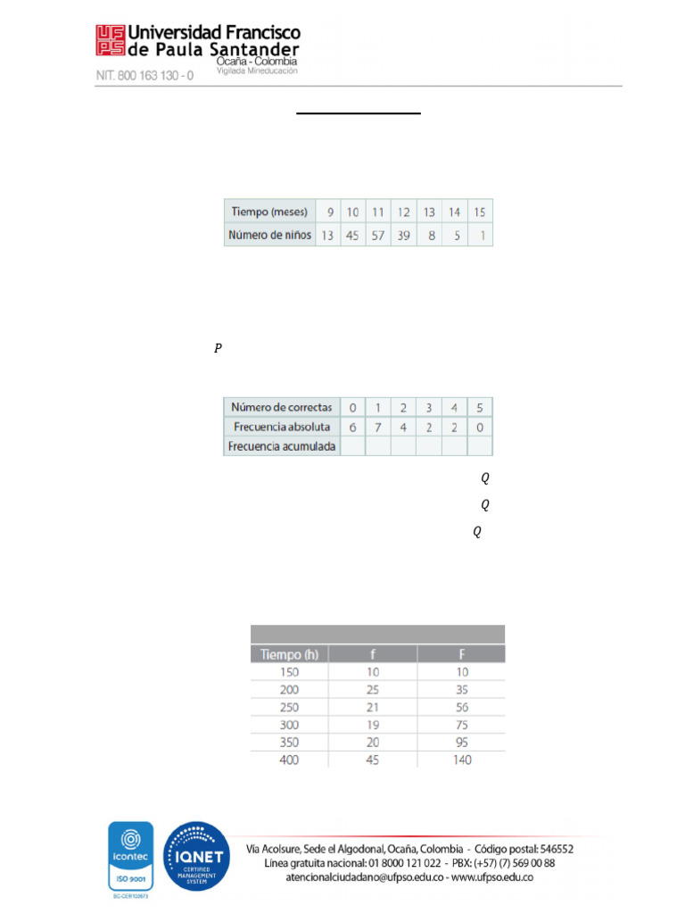 5-Actividad en Clase - Cuartiles, Deciles y Percentiles | PDF