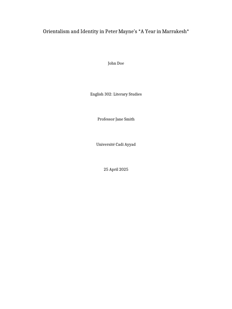 MLA Cover Page Example | PDF