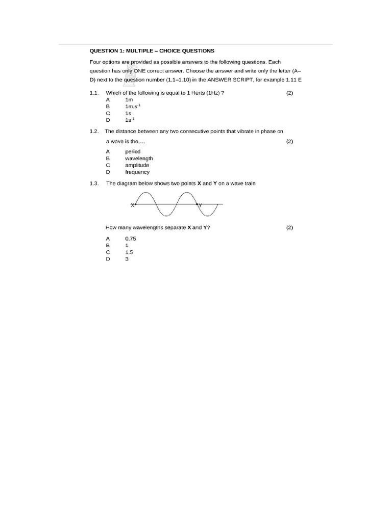 Grade 10 Transverse Waves Part 1 of 2 | PDF