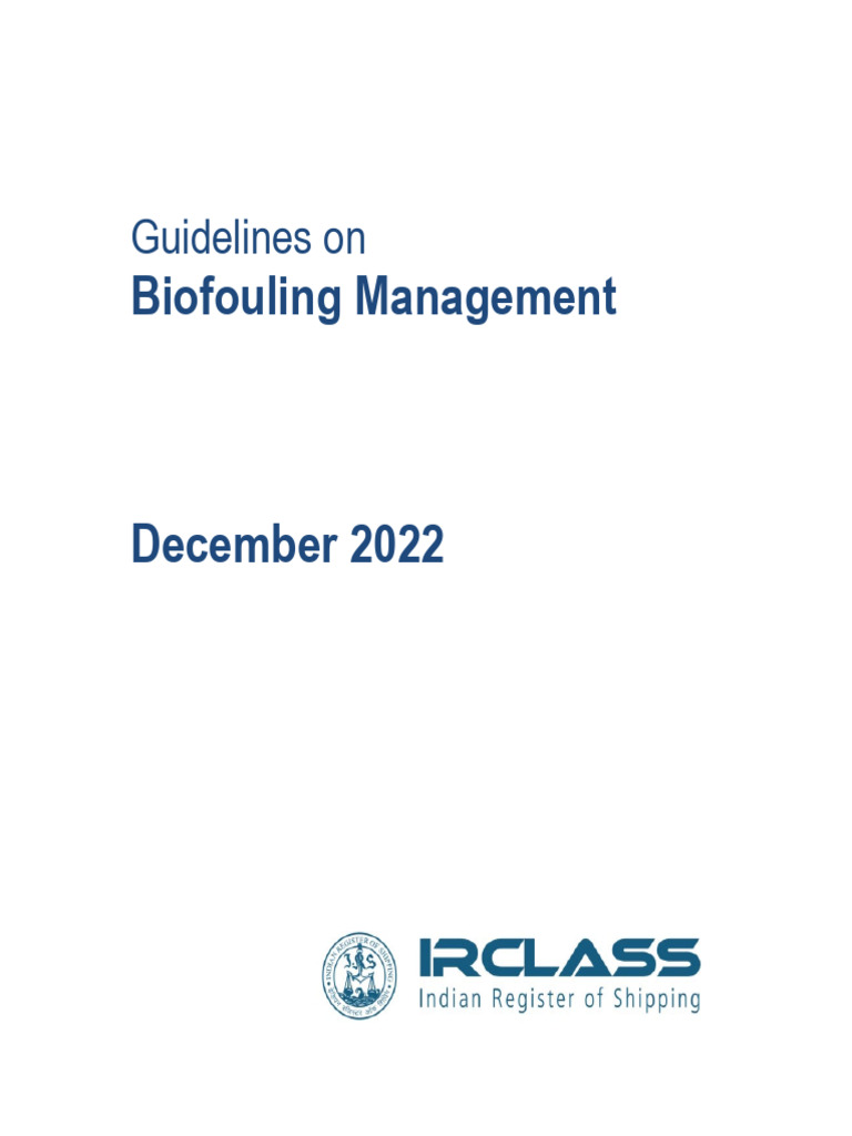 Irs Guidelines On Biofouling Management December 2022 New | PDF