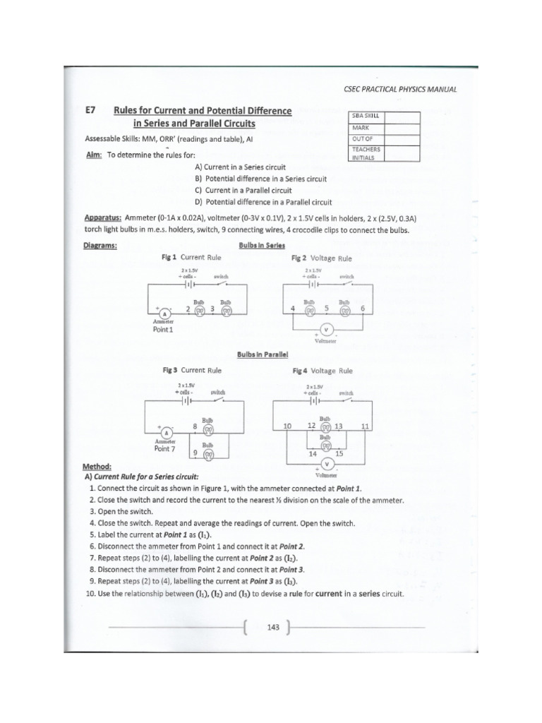 SERIES & PARALLEL CIRCUIT LAB | PDF