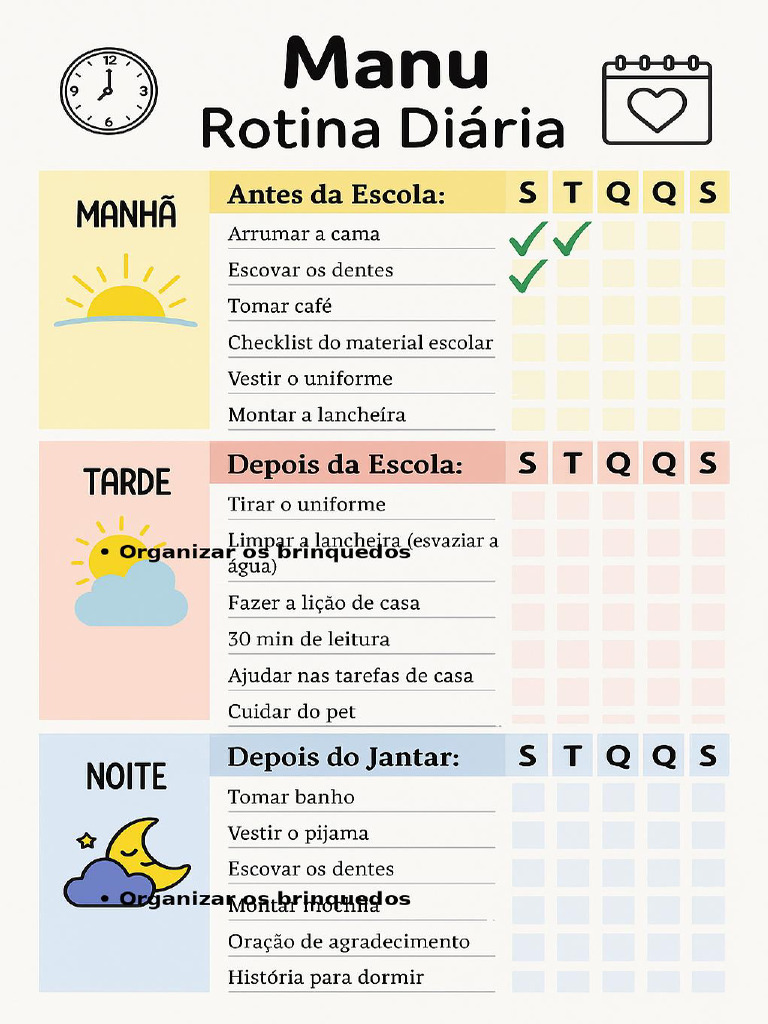 Rotina Manu Atualizada | PDF