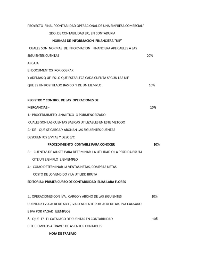 Proyecto Final 2do de Contabilidad Contaduria Escolar | PDF