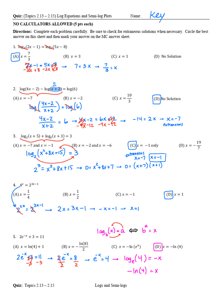 AP Precalculus Unit 2 Quiz | PDF | Arithmetic | Mathematics
