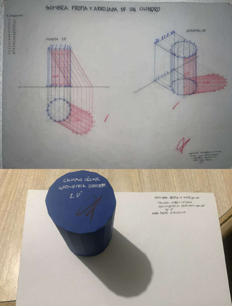 Sombra Propia y Arrojada de Un Cilindro | PDF