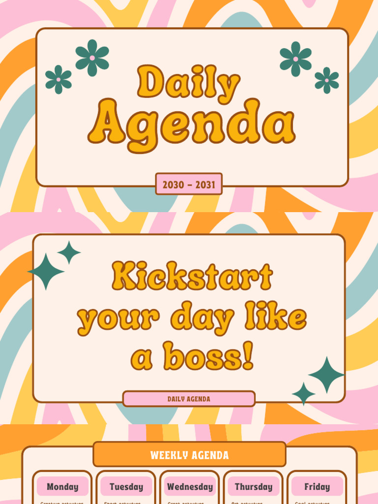 Orange Groovy Retro Daily Agenda Presentation - 20250605 - 231507 ...