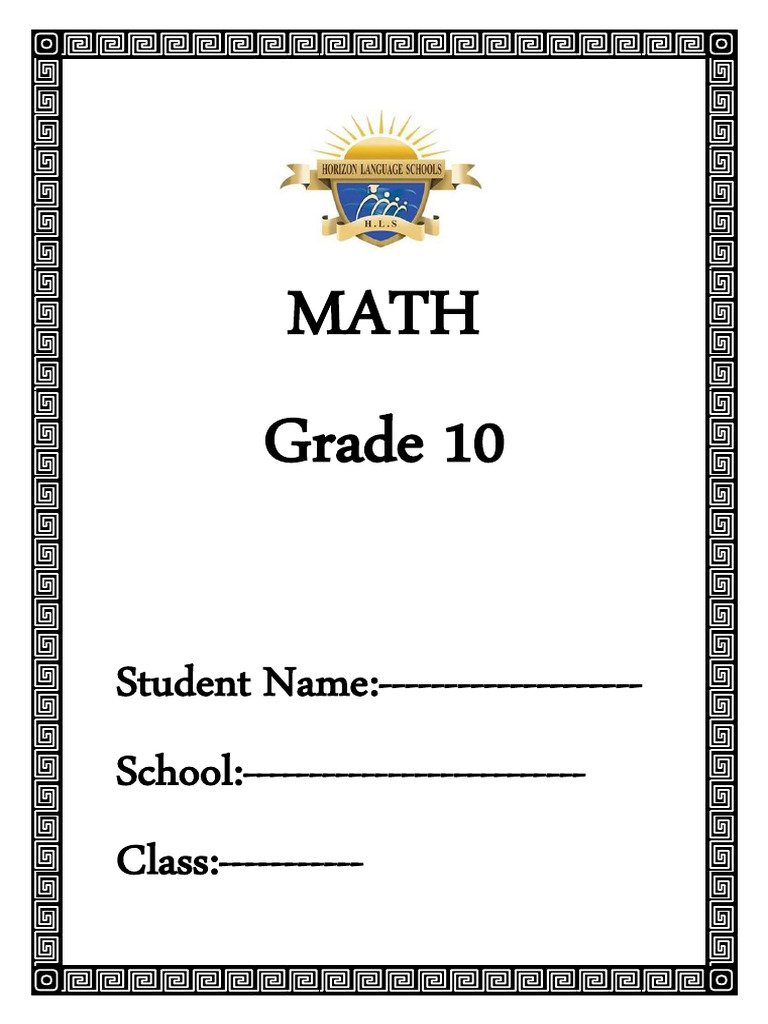 Booklet G10 T1 Math | PDF | Zero Of A Function | Equations