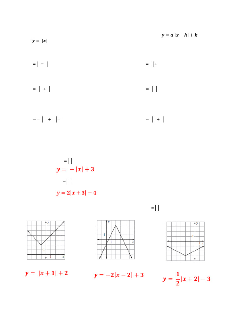Absolute Value Transformations 2+key | PDF