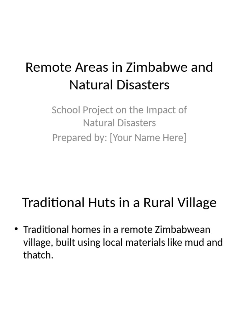 Remote Areas Zimbabwe | PDF