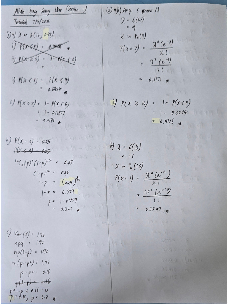 Statistics Tutorial 752025 | PDF